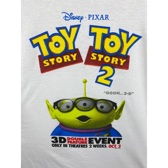Pixar | Shirts | Toy Story And 2 Disney Movie Promo Tee Pixar Double ...